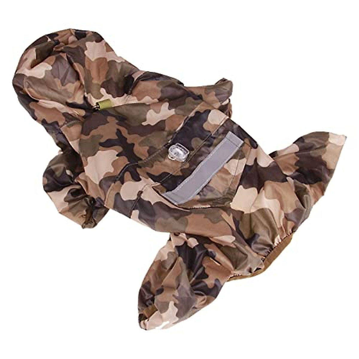 Gazechimp Dog Raincoat with Reflective Strap Rainproof Pet Rain Coat Jacket Clothes Outdoor, S