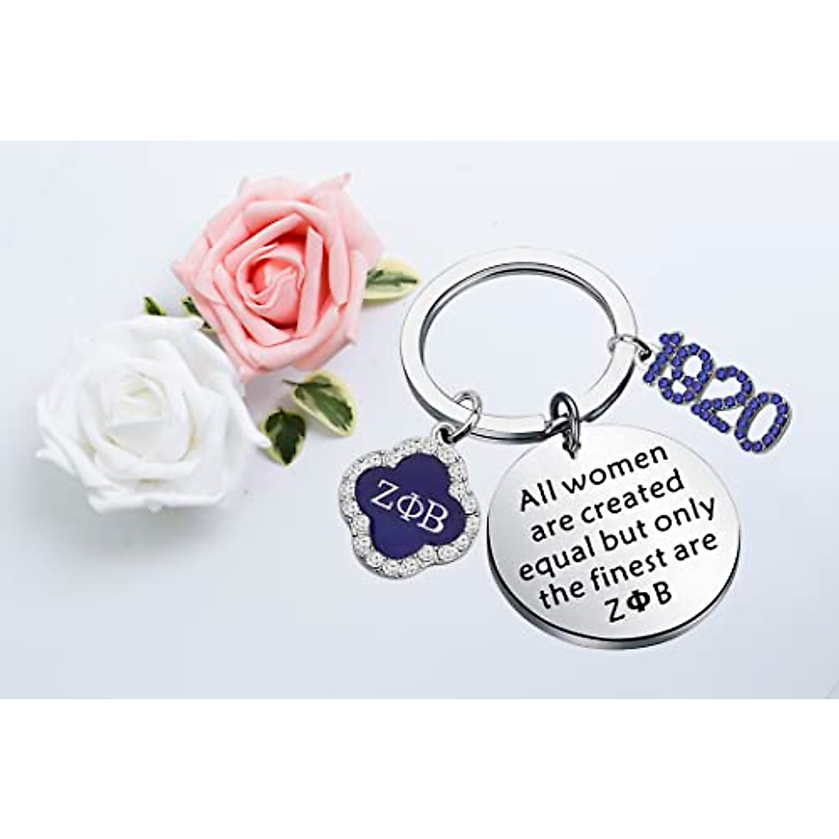 SEIRAA Gift Sorority Finer Women Gift for Her All Women are Created Equal But Only the Finest are Keychain (Keychain)