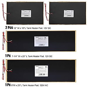 Facon RV Holding Tank Heater Pad, Up to 50 Gallons Fresh Water/Grey Water/Black Water Holding Tank Heating Pad with Automatic Thermostat Control