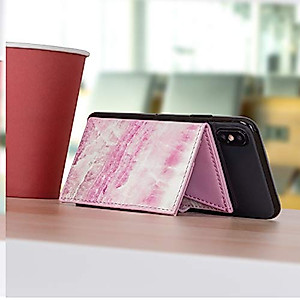 Cardly | Stick On Cell Phone Wallet and Card Holder for Phone Case | iPhone Compatible(Pink)