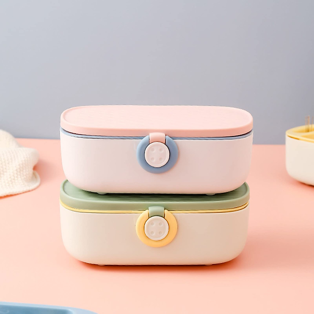 Missraza Sewing Kit, Portable Sewing Kit for Adults, Plastic Sewing Box Needle and Thread Kit Sewing Accesories and Supplies