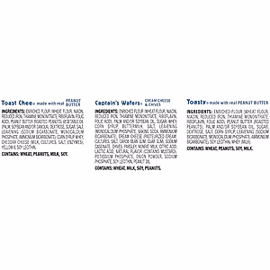 Lance Sandwich Crackers, Variety Pack, 3 Flavors, 20 Individually Wrapped Packs, 6 Sandwiches Each