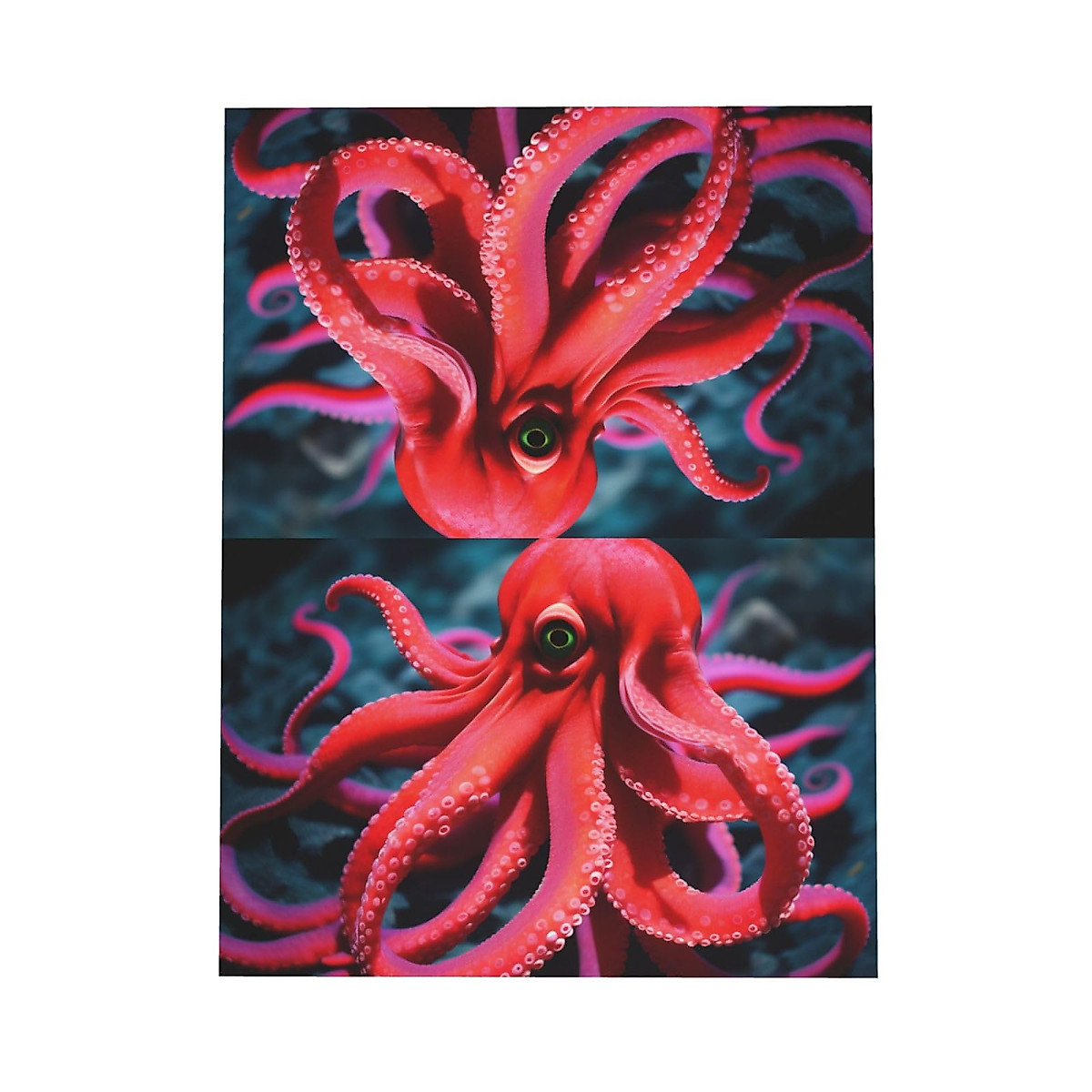BUULOO Red Octopus Thank You Cards Greeting Cards With Envelopes For Wedding Birthday Party Graduation