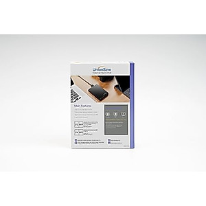 UnionSine 250GB Ultra Slim Portable External Hard Drive USB3.0 HDD Storage Compatible for PC, Desktop, Laptop, Xbox One, Xbox one, PS4(Black)