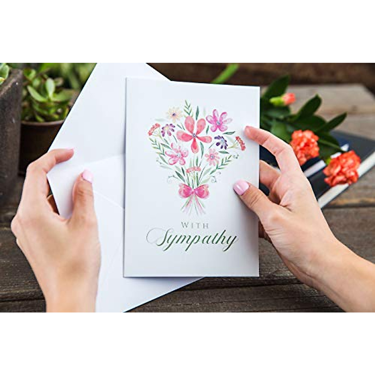 Sweetzer & Orange Sympathy Cards with Envelopes Set – 15 Cards – Blank Condolence Card Pack for Funeral and Bereavement Greetings. Sorry for Your Loss, and Thinking of You - 5x7