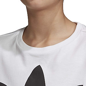 adidas Originals Kids' Big Boys' Trefoil Tee, White/Black, Small