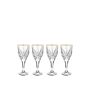 Godinger Dublin Wine Glasses, Stemmed Wine Glass Goblets - 9oz, Set of 4