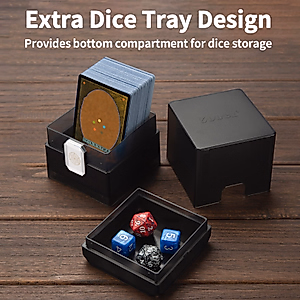 Sooez 4 Pack MTG Deck Card Box with Dice Storage, 100+ Strong Deck Case Holder, Boulder Deck Card Box Translucent, Deck Card Boxes for Magic Commander/YuGiOh/TCG Cards