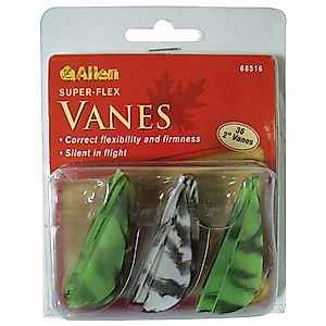 Allen Company Pro Series Vanes, Camo Pack of 36 (White/Green)