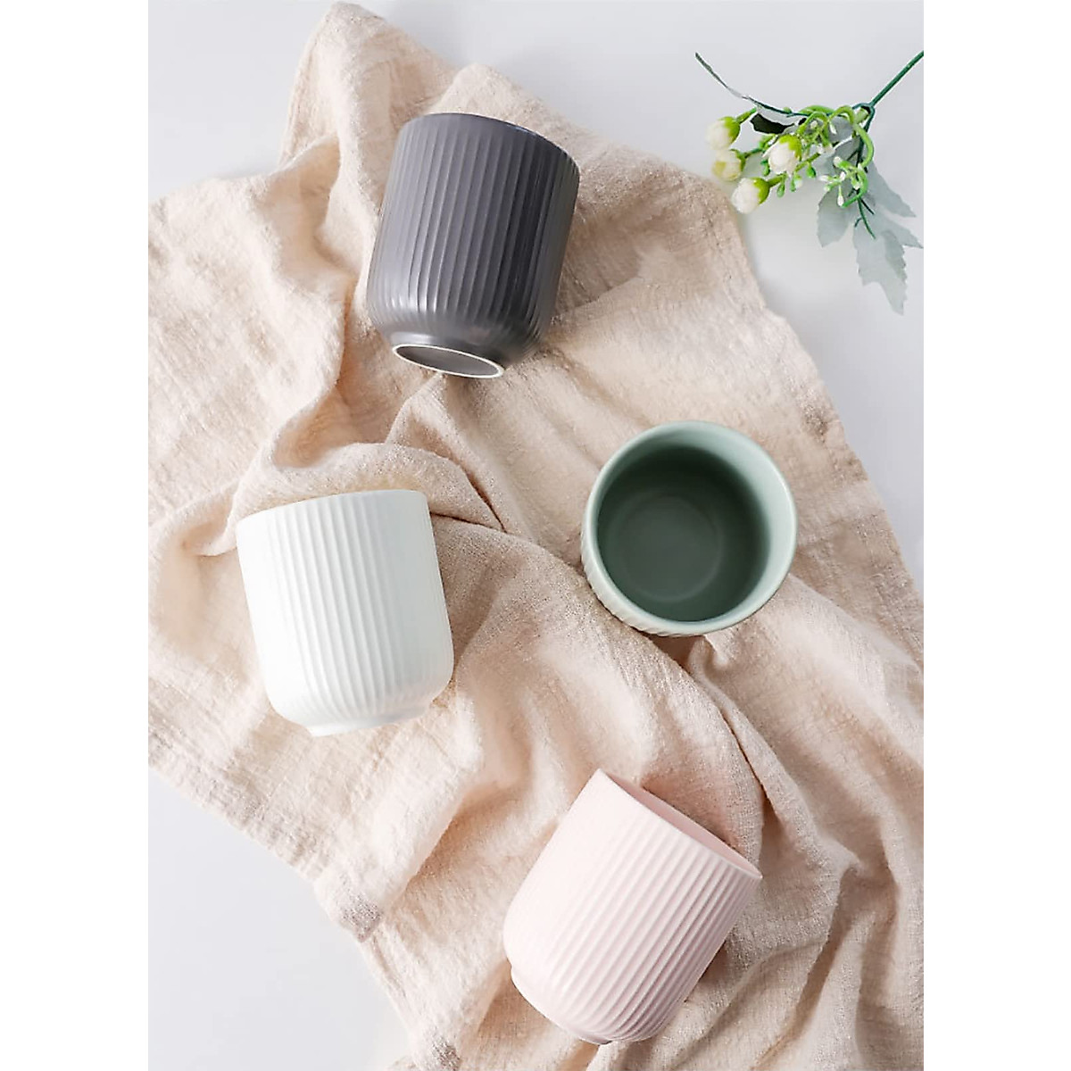 Lxuwbd Traditional Japanese Tea Cup, Ceramic Tea Set, Chinese Tea CupYunomi Tea Cup, Matcha Bowl, Matcha Tea Set (4 colors)