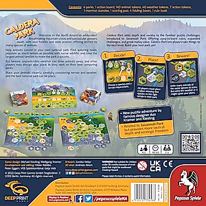 Caldera Park - Tile Laying Game - for Family Game Night - Ages 10+ - 1 to 4 Players - 30 to 40 Minutes of Playtime