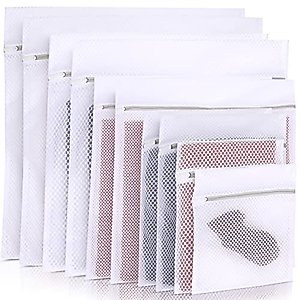 MAAGROOT 10 Pcs [2XXL/2XL/2L/2M/1S/1Mini] Durable Honeycomb Mesh Laundry bags for Delicates,Travel Organization Bag for Lingerie,Blanket,Clothes,Jeans,Bath Towel,Sock