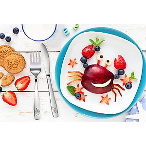 9 Piece Stainless Steel Kids Silverware Set - Child and Toddler Safe Flatware - Kids Utensil Set - Metal Kids Cutlery Set Includes 3 Small Kids Spoons, 3 Forks & 3 Knives