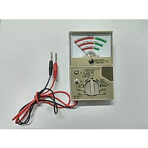 Battery Tester with Meter Electric Voltage Tester for AA AAA C D N Button Cell Batteries Battery Tester Checker