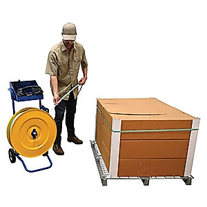 Vestil STRAP-PS-HD Steel Strapping Cart with Powder Coat Finish, 24-7/8" Width, 43" Height, 20-1/2" Depth