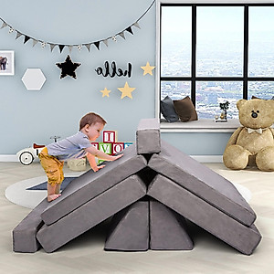 TOLEAD Modular Kids Play Couch,Imaginative Furniture Play Set for Creative Kids,Play Couch Sofa for Kids,Girls and Boys Playroom Sectional Sofa Medium