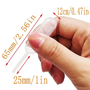 Cupcakes Pipettes, 50PCS 4ml Clear Plastic Transfer Liquid Dropper Pipettes, Suitable for Chocolate or Strawberries Cupcakes, Ice Cream, Mini Cakes, Waffles, Children's Painting, Kitchen Supplies