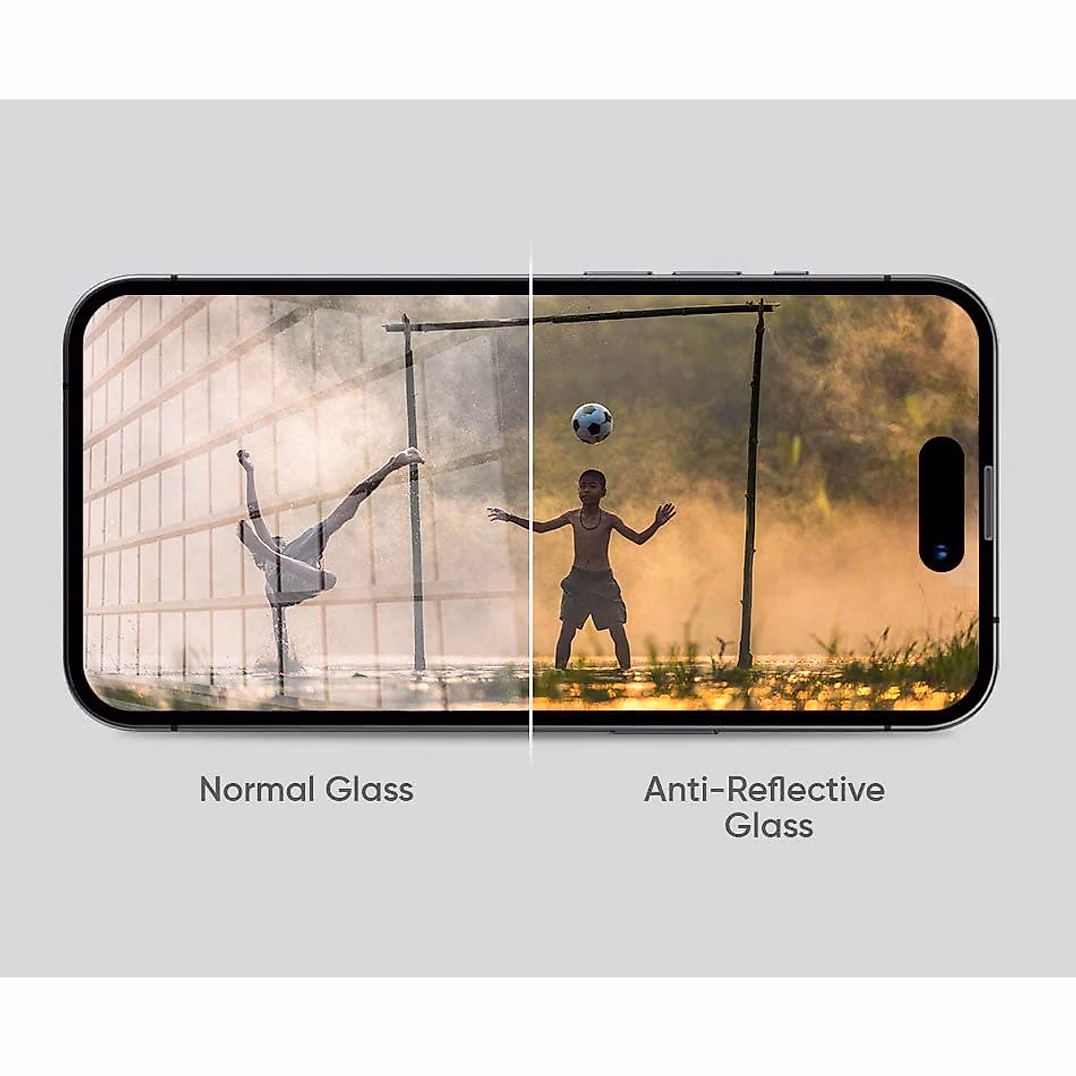 FLOLAB NanoArmour ONETIME PRO Anti Reflective iPhone 14/13 / 13 Pro Screen Protector Best iPhone Tempered Glass Protects Your Eyes - Durable, Smooth as Butter, Easy to Install, Dust Free