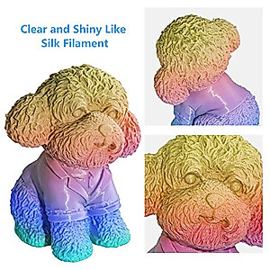 PLA Filament 1.75mm 3D Printer Filament Rainbow PLA Multicolor Filament 1kg 3D Printing Filament Gradient Spool Gradual Color Change 2.2lbs Accuracy +/- 0.02mm XVICO