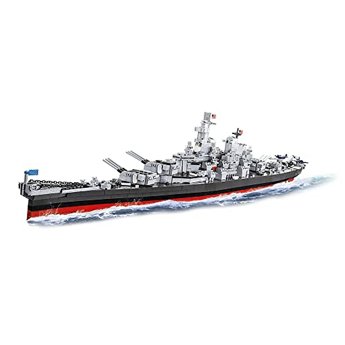 COBI Historical Collection World War II Iowa-Class Battleship, 4-in-1 Executive Edition