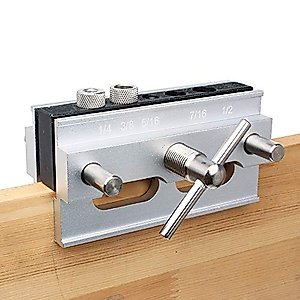 AUTOTOOLHOME Self Centering Doweling Jig Dowel Drill Guide Bushings Set Wood Dowel Jig Kit Woodworking Joints Tools