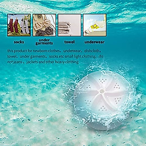 Portable Mini Washing Machine,Portable Turbo Washer With USB, Mini Washing Machine to Clean Sock Underwear and Small Rags, Suitable for Home,Travel, RV, Apartment
