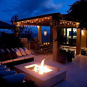 Outdoor String Lights 48 Feet Advanced Weatherproof Design Connectable String of Light,15 Heavy Duty Hanging Socket for Porch Patio Garden Backyard