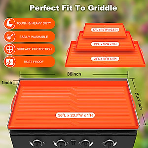 Griddle Mat Silicone Protective Cover, 28" Silicone Grill Cover Blackstone Accessories Protective Mat Cover for Blackstone 28 Inch Griddle - Heavy Duty Food Grade Silicone BBQ Grill 28" x 18"