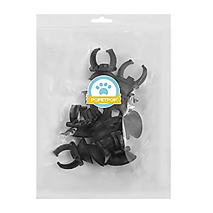 POPETPOP 10Pcs Aquarium Heater Suction Cups Suckers Clips Holders Clamps for Fish Tank Black