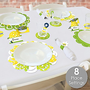 Big Dot of Happiness Let’s Rally - Pickleball - Birthday or Retirement Party Paper Charger and Table Decorations - Chargerific Kit - Place Setting for 8