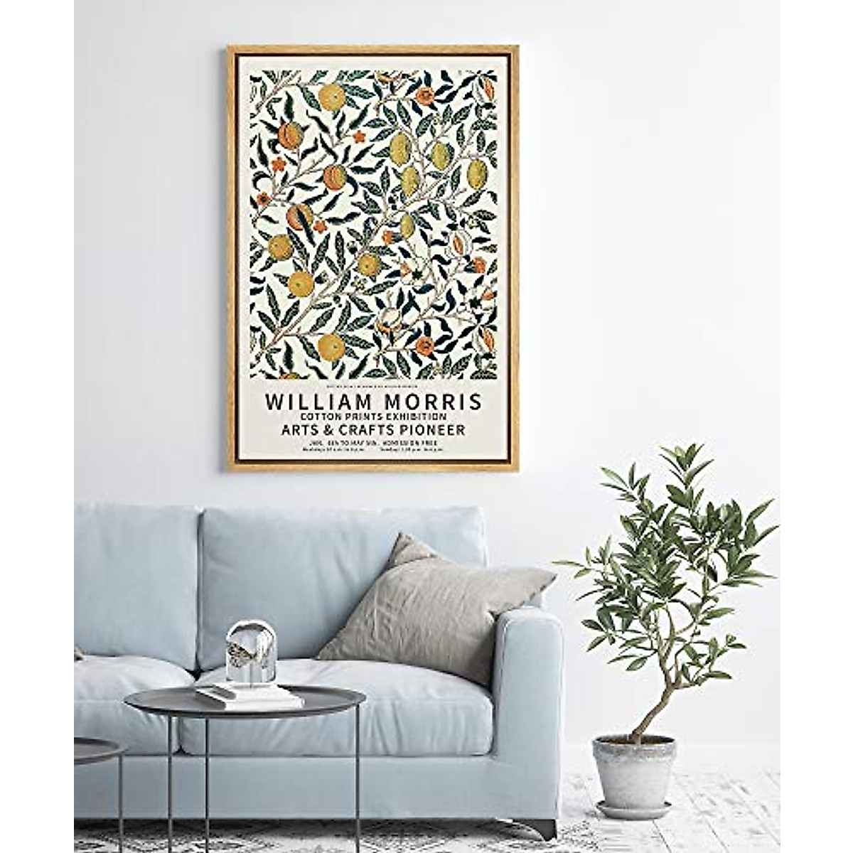 IDEA4WALL Framed Canvas Print Wall Art Cotton Prints Exhibition Poster Master Artist William Morris Nature Wilderness Oil Painting Impressionism for Living Room, Bedroom, Office - 16"x24" Natural