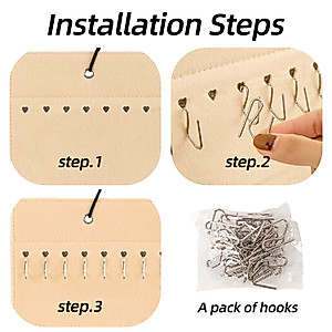 JEWERADO Baby Headbands for Girls Storage Organizer Hanging Headband Holder for Baby Girl, Suitable for Wall, Door or Closet (Beige)