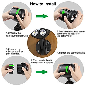 Yoyutrre Motion Sensor Outdoor Lights,Outdoor Battery Operated Lights,12W 600 Lumen Motion Detector Lights for Outside,6000K LED Security Lights Motion Outdoor Spotlight for House Wall,Yard and Stairs