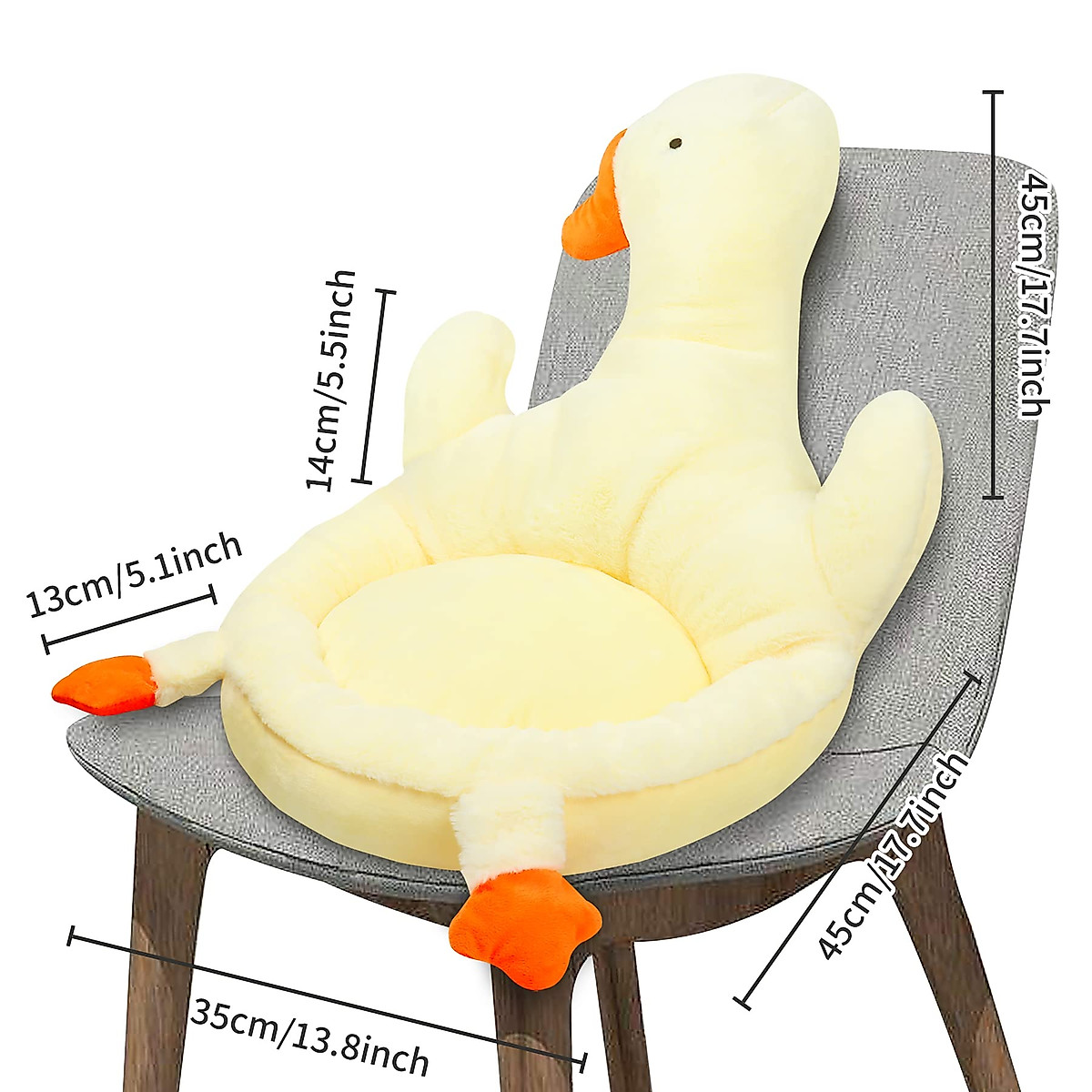 Fortuning's JDS Cute Cartoon Seat Cushion, Non Slip Floor Cushions Seating with Extra Waist Support for Kids and Adult, Floor Cushion for Kitchen Office Bedroom, Kids Girlfriend Gift