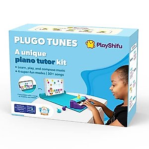 Plugo Tunes by PlayShifu - Piano Learning Kit | Musical STEAM Toy for Ages 4-10 - Music Instruments Gift for Boys & Girls (Works with iPads, iPhones, Samsung tabs/Phones, Kindle Fire)