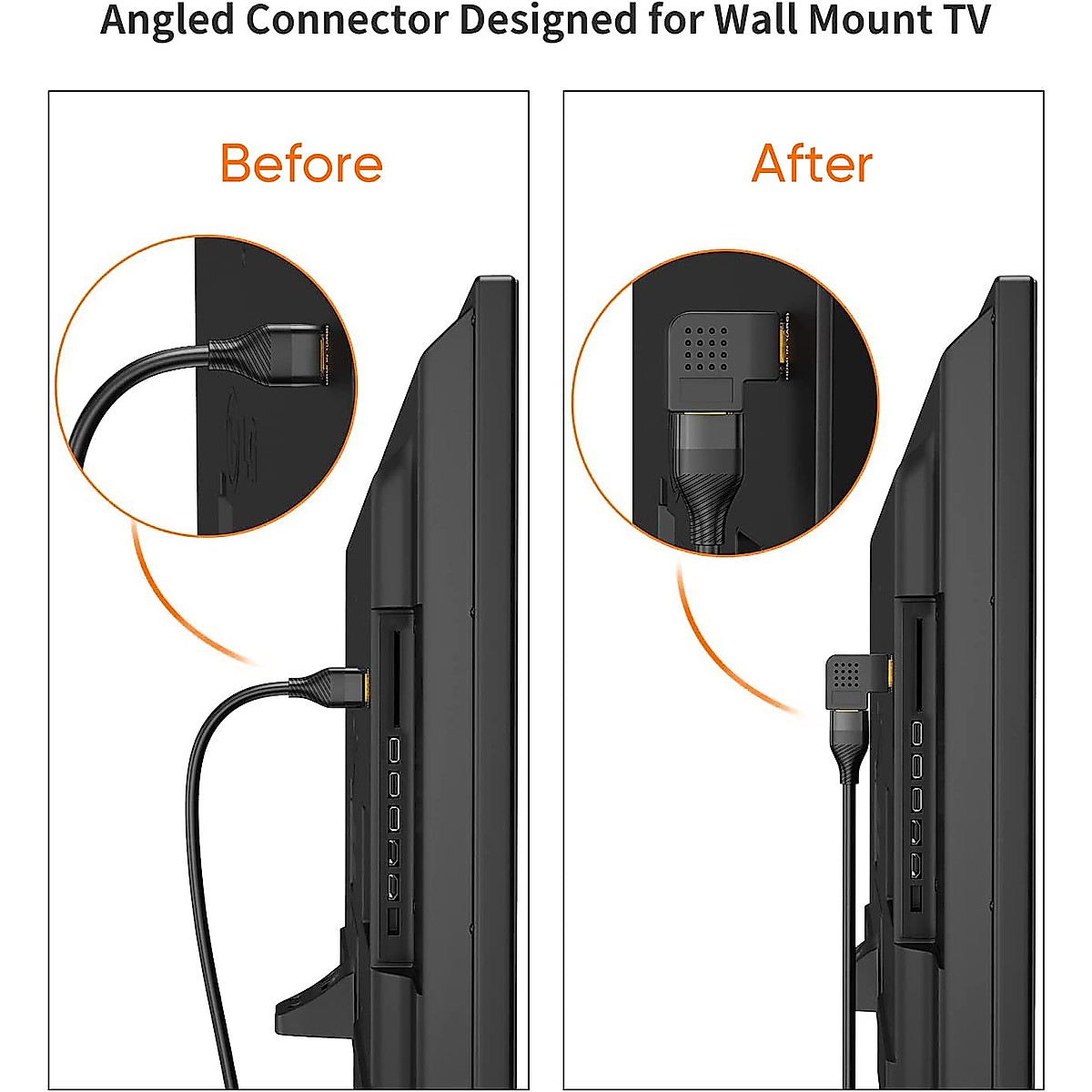 CableCreation Mini HDMI to HDMI Cable 6FT + HDMI Adapter Male to Female 2Pack 90 and 270 Degree Converter