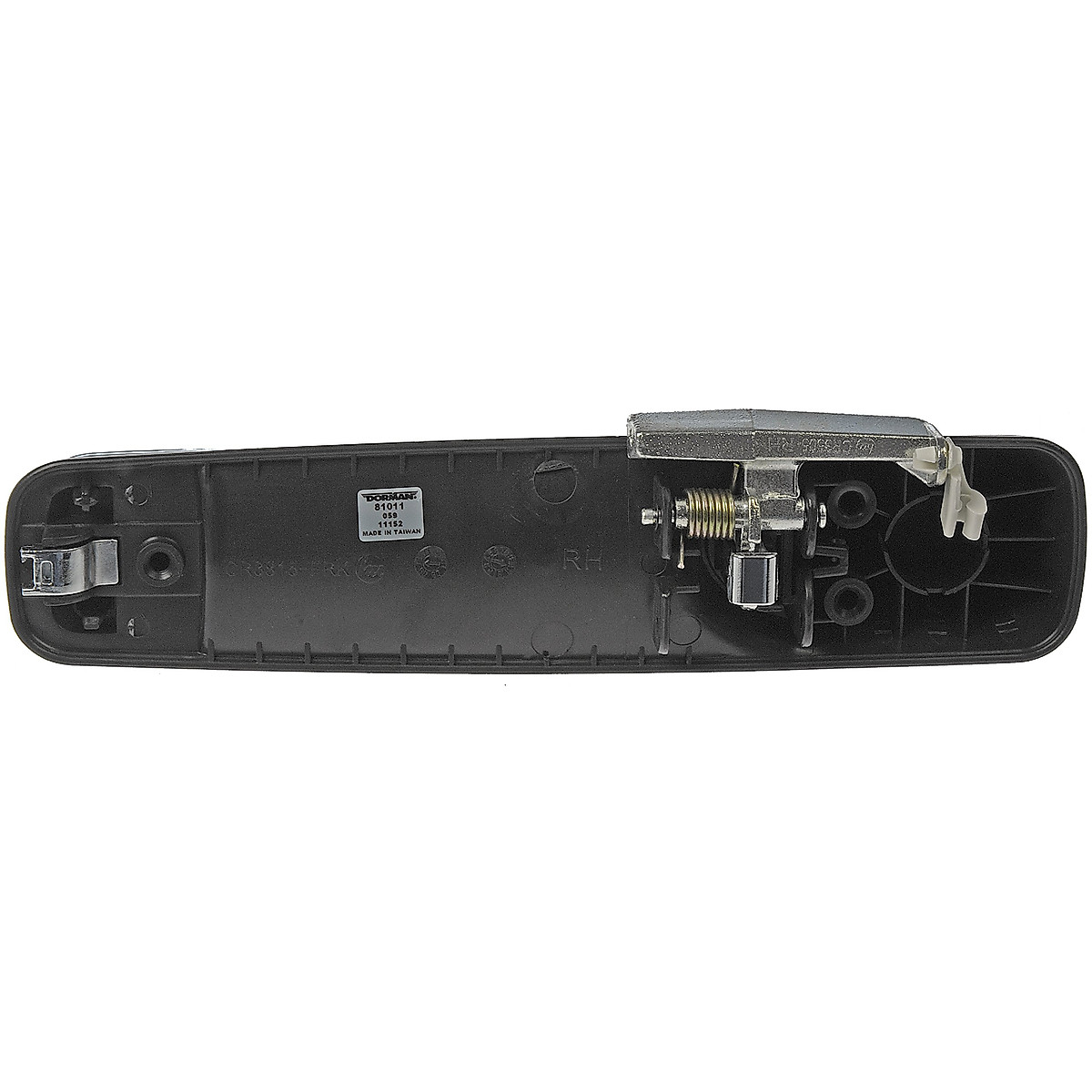 Dorman 81011 Exterior Door Handle Compatible with Select Dodge / Ram Models, Chrome Lever and Black Housing