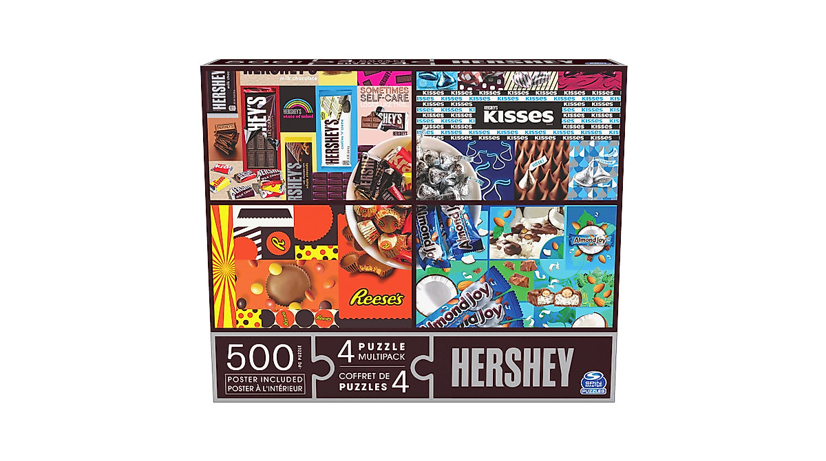 Hershey's 4 Puzzle Multipack - Build Mega Chocolate Puzzle for All Ages