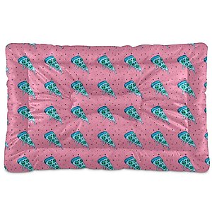 Coikll Alien Pizza Pet Bed Pad Soft Dog Bed Mat with Anti-Slip Bottom, Machine Washable Crate Pad Mattress for Dog Sleeping- 36 * 24inches