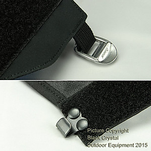 Black Crystal Ski Snow Gaiters Hiking Waterproof Breathable Nylon Men's Black Size Large