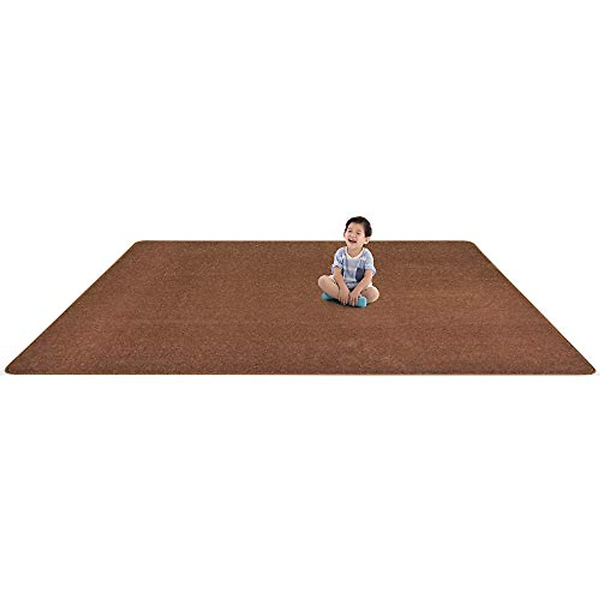 Joy Carpets Endurance Solid Colored Area Rug in Color Brown, 12' x 15'