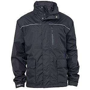 Tingley J27113.SM Icon LTE Waterproof Jacket With Attached Hood, Small, Black