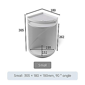 bretoes Multifunction Bathroom Kitchen Corner Locker Cosmetic Storage Rack Cabinet Storage Shelf Rotating Triangle Shelf (Single Layer)