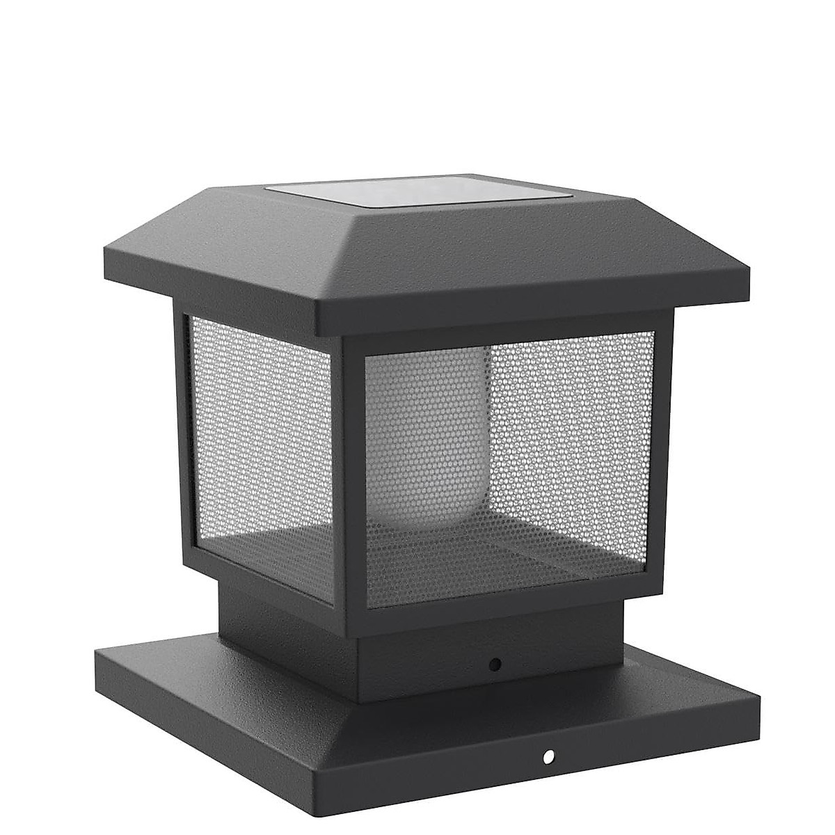 Glintoper 2 Pack Solar Fence Post Lights Outdoor, Solar Powered Post Cap Lights, High Brightness SMD LED Decorative Lighting Waterproof for 4x4, 5x5 or 6x6 Wood Posts, Patio Yard Landscape Decor