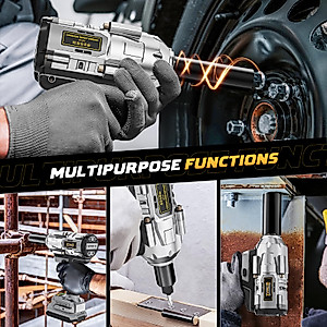 Cordless Impact Wrench 1/2 inch for DeWalt 20v Battery, Impact Wrench 900Ft-lbs(1200N.m) High Torque Brushless Electric Impact Gun, Power Impact Driver with 4-Mode Speed, LED Work Light(no battery)