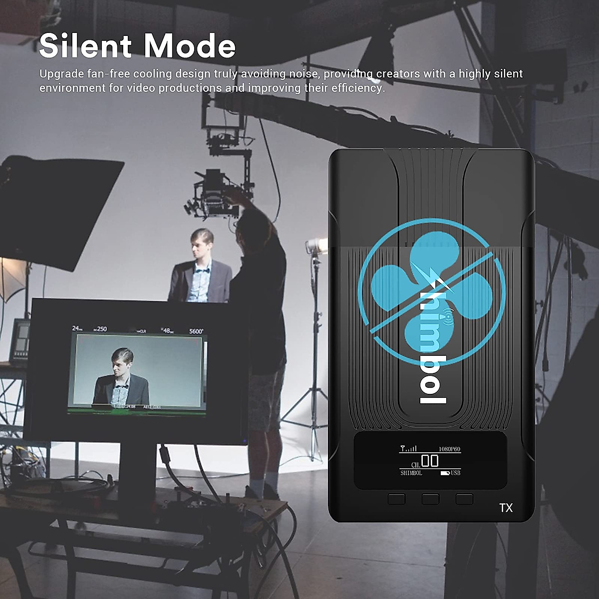 Shimbol ZOlink 600S Wireless SDI/HDMI Video Transmitter and Receiver for DSLR Cameras, Built-in Antenna Fanless, 600ft Long Range 0.08s Low Latency 1080P HD 5G WiFi Video&Audio Transmission System