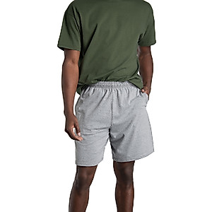 Fruit of the Loom Men's Eversoft Cotton Shorts with Pockets (S-4xl), 2 Pack-Grey Heather