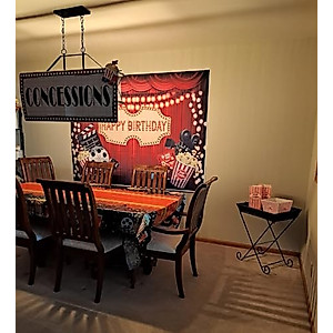 Movie Night Backdrop Red Carpet Movie Theme Birthday Party Background Children Star Movie Theme Party Photography Decoration Photo Shoot Props 7x5FT