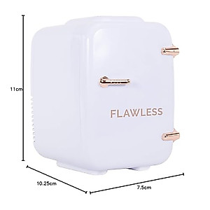 Finishing Touch Flawless Mini Beauty Fridge for Makeup and Skincare, White, 4 Liter