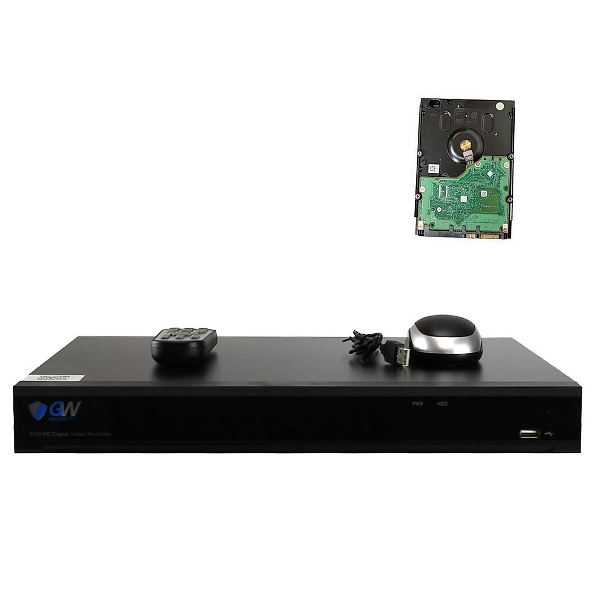 GW Security 16 Channel H.265 4K 2160p HDMI NVR Network Video Recorder, 16CH PoE Port - Compatible with 12MP/ 8MP /5MP 1080P Realtime ONVIF IP Camera (Pre-installed 4TB HDD, 2X HDD bay, up to 28TB)